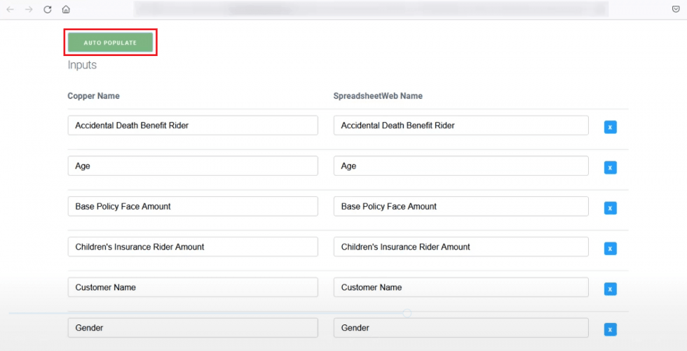 Copper Applications - SpreadsheetWeb Help